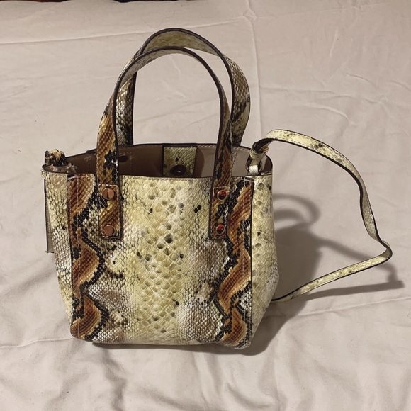 Bags | Snake Print Bucket Bag Crossbody | Poshmark